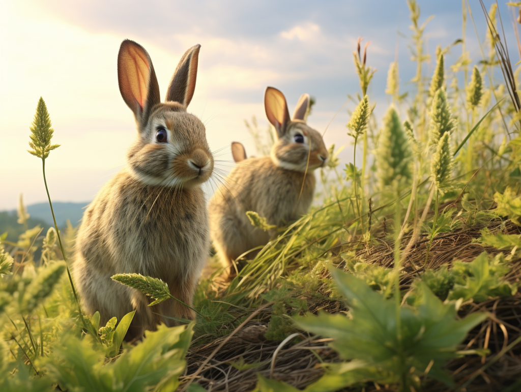 Lab Rabbit Meets Wild Rabbits - Humor As Life's Essence